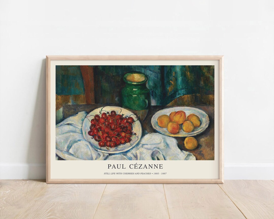 Paul Cézanne Print / Still Life With Cherries and Peaches 1885-1887 ...