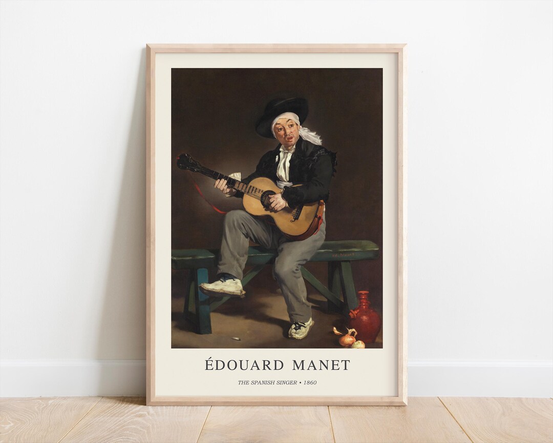 Édouard Manet Print / the Spanish Singer 1860 / Painting / Artwork ...
