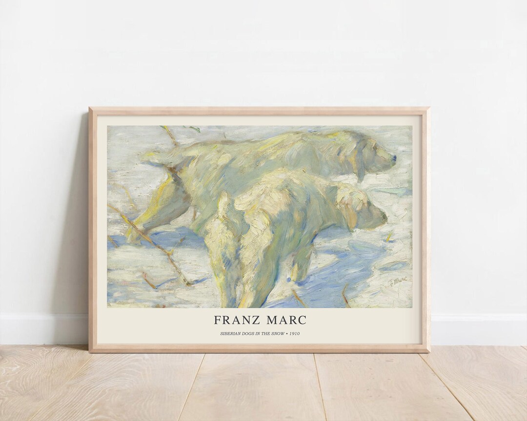 Franz Marc Print / Siberian Dogs in the Snow (1910) / Painting ...