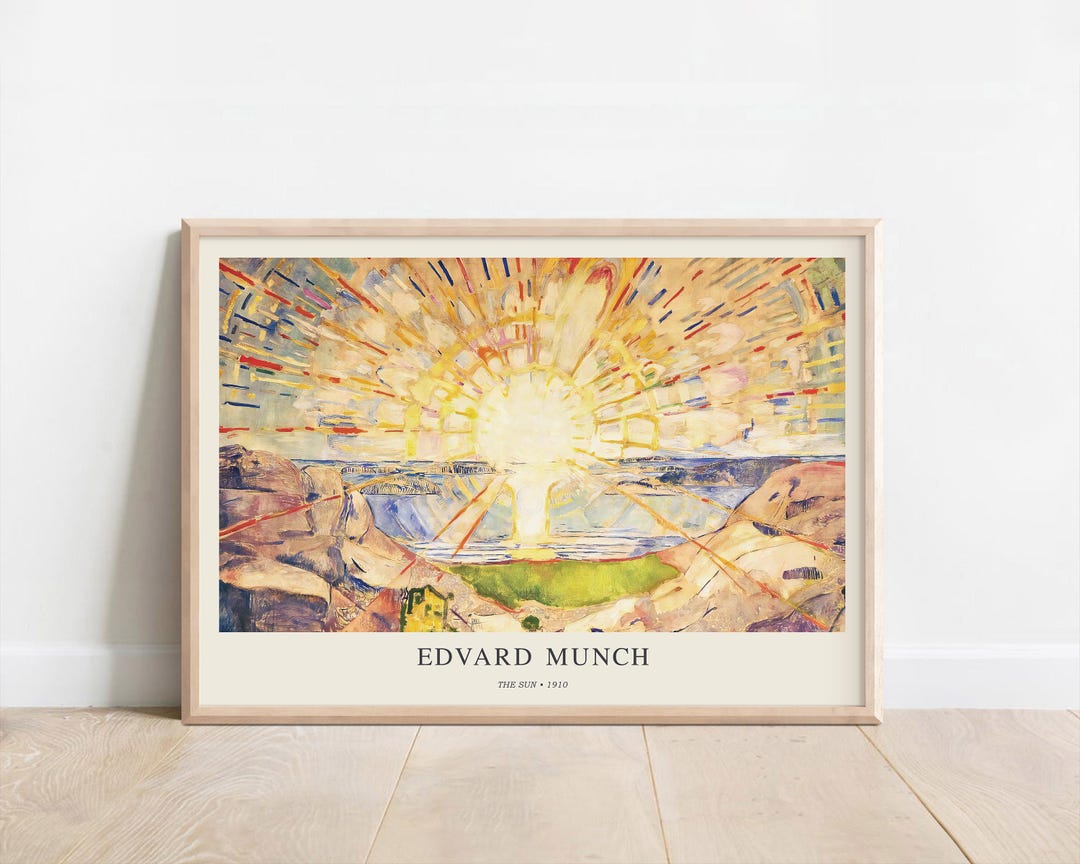 Edvard Munch Print / the Sun (1910) / Painting / Artwork / Wall Art - Etsy