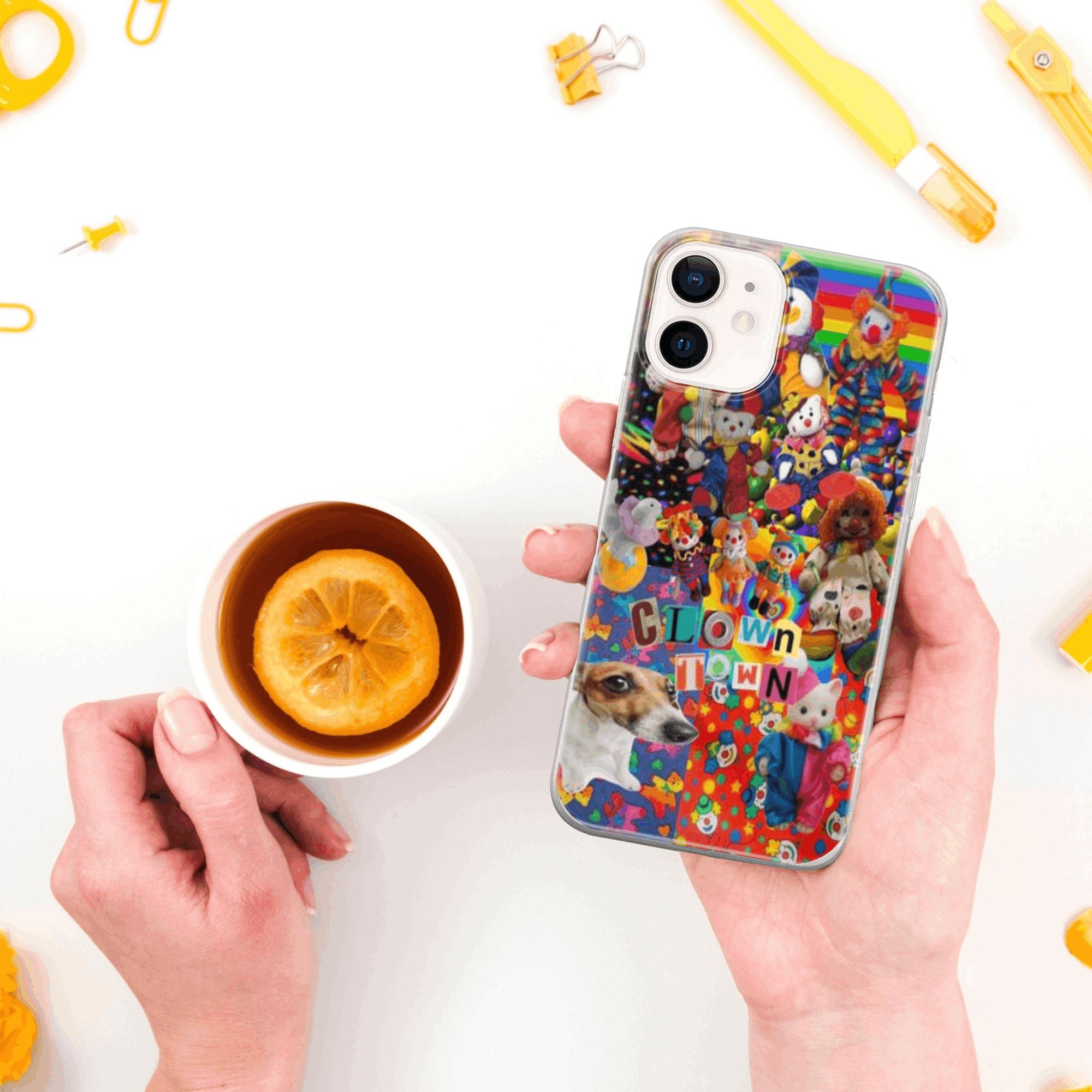 Ugly Circus Clown Phone Case Scary Clown Cover for iPhone 15 Pro Max ...