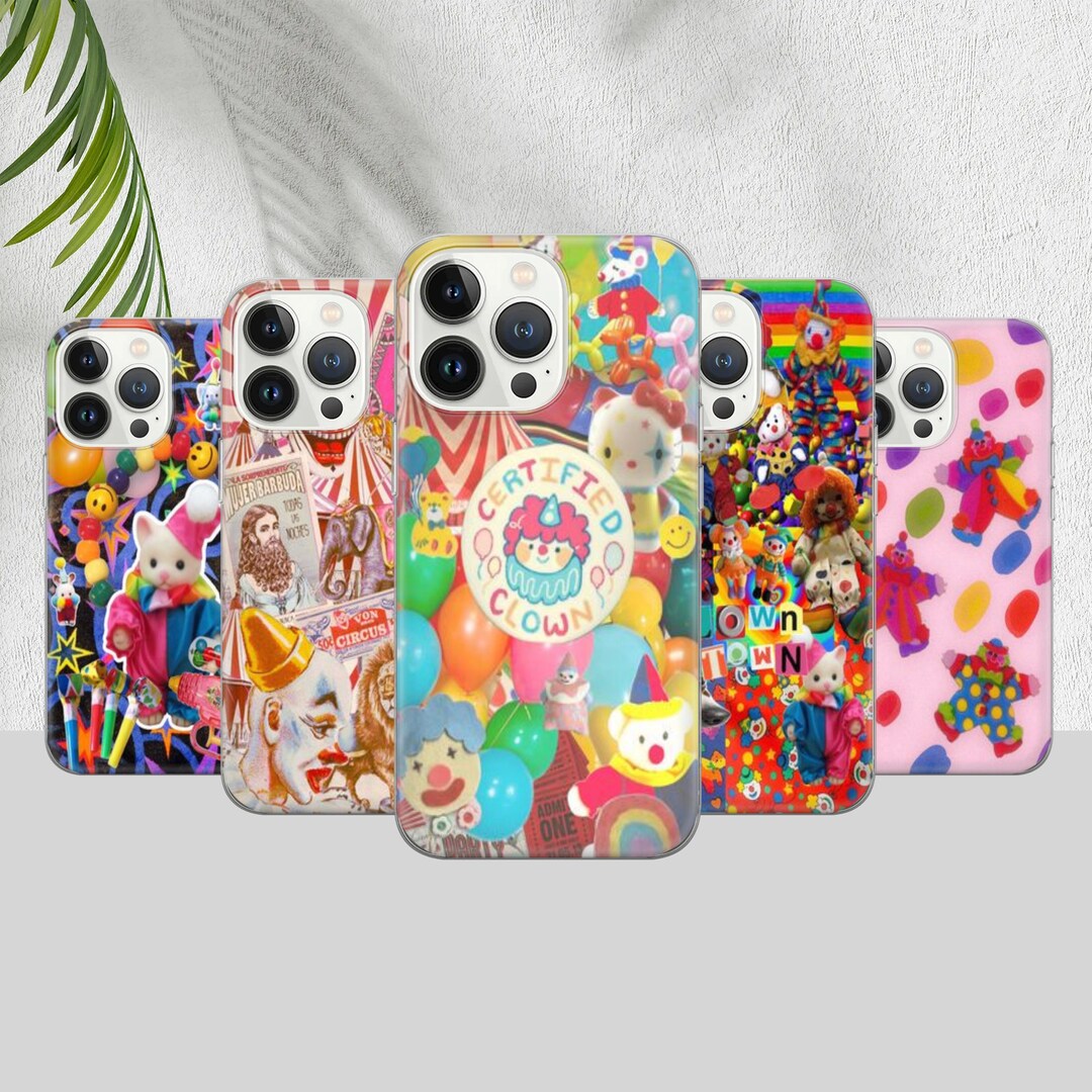 Ugly Circus Clown Phone Case Scary Clown Cover for iPhone 15 Pro Max ...