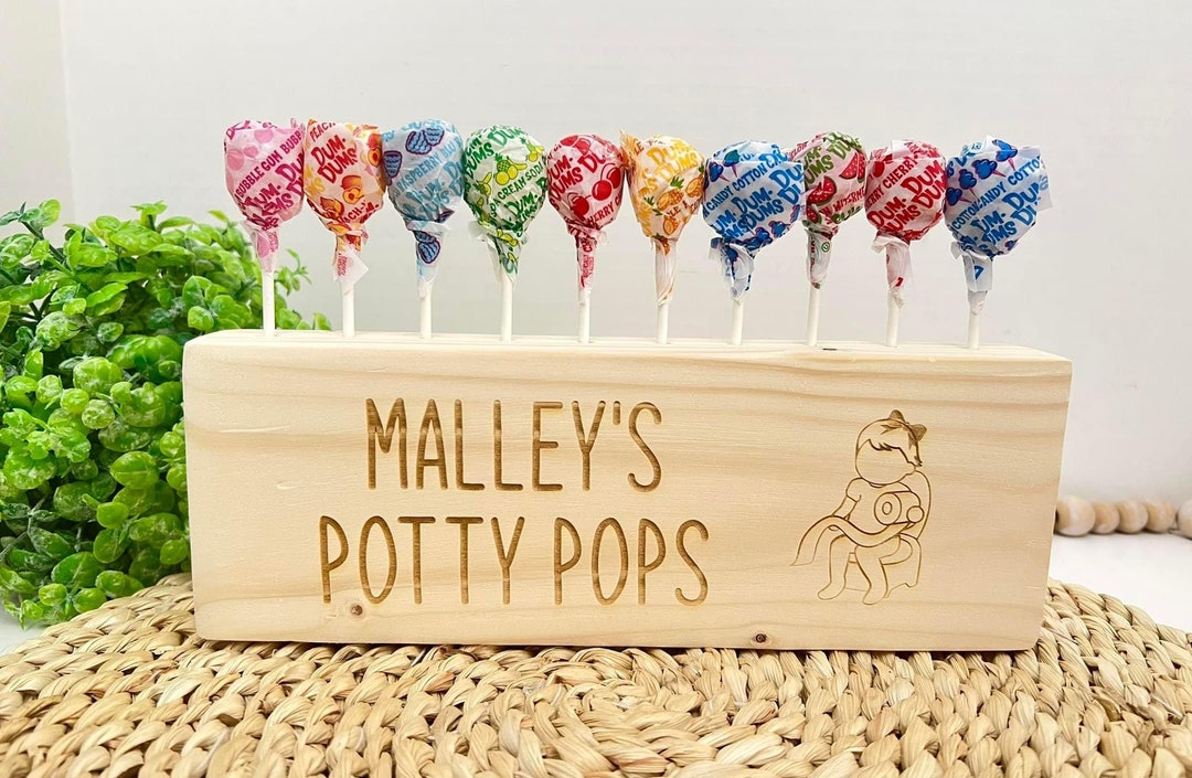 Potty Pops Block, Potty Training Reward, Lollipop Holder, Potty ...
