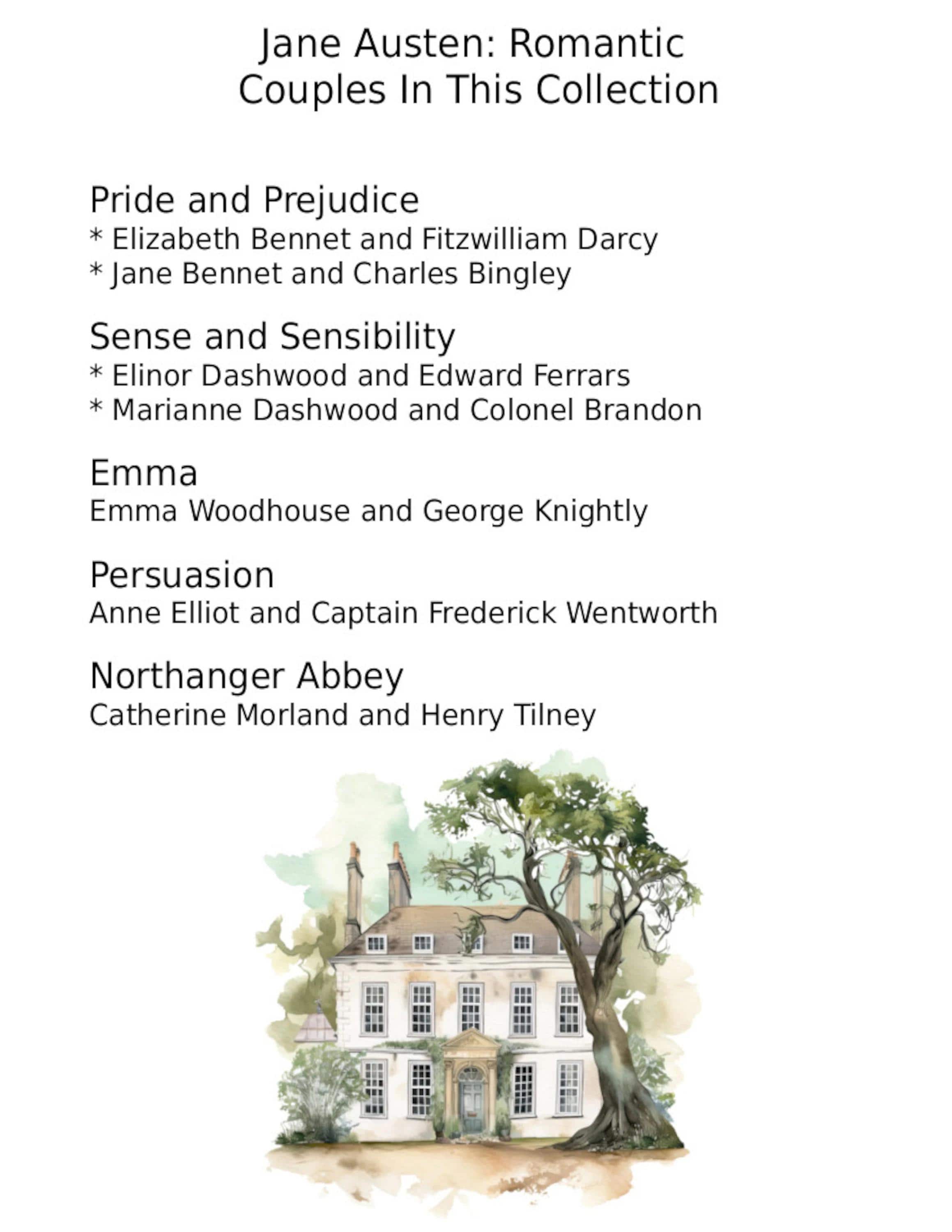 Jane Austen Cross Stitch Patterns, 6 Romantic Printable PDF Patterns, 2 ...