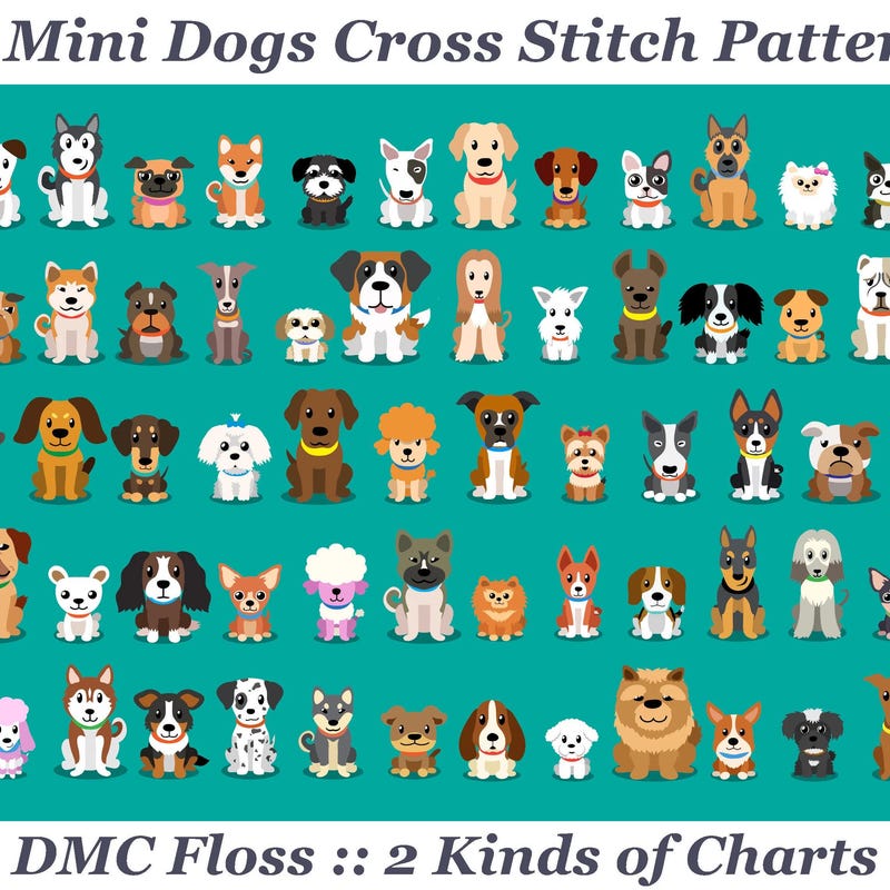 Cross Stitch Dogs - Etsy