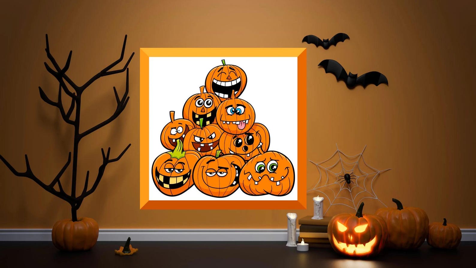 Grinning Pumpkins Halloween Cross Stitch Pattern, 24 DMC Colors (PDF ...