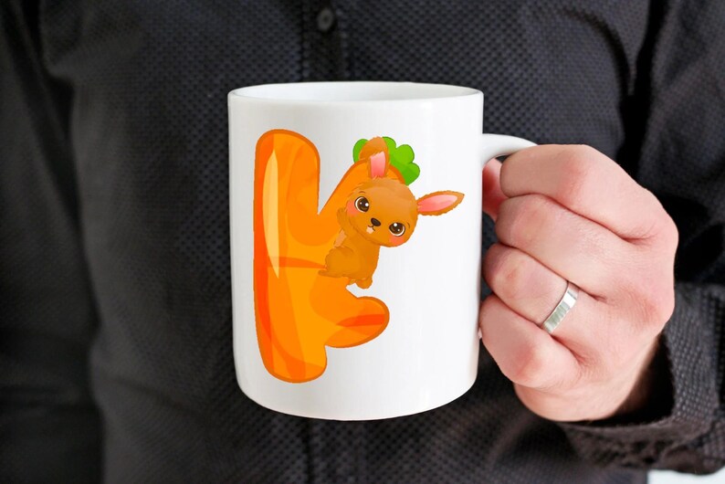 Easter Alphabet, Bunny Rabbit and Carrot Printable and Cricut Alphabet ...