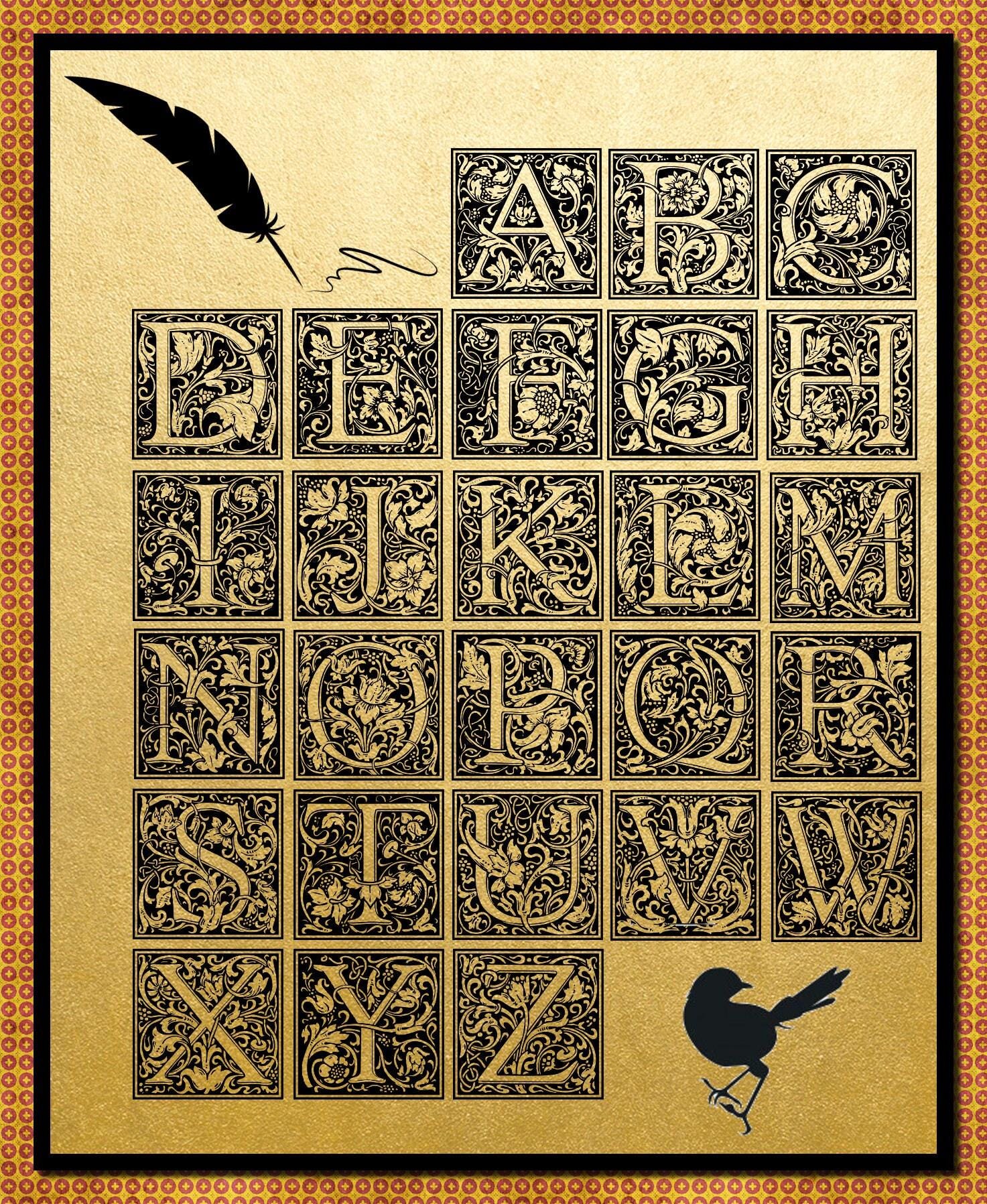 Digital Alphabet for Cricut, Printable Alphabet, PNG Digital Alphabet ...