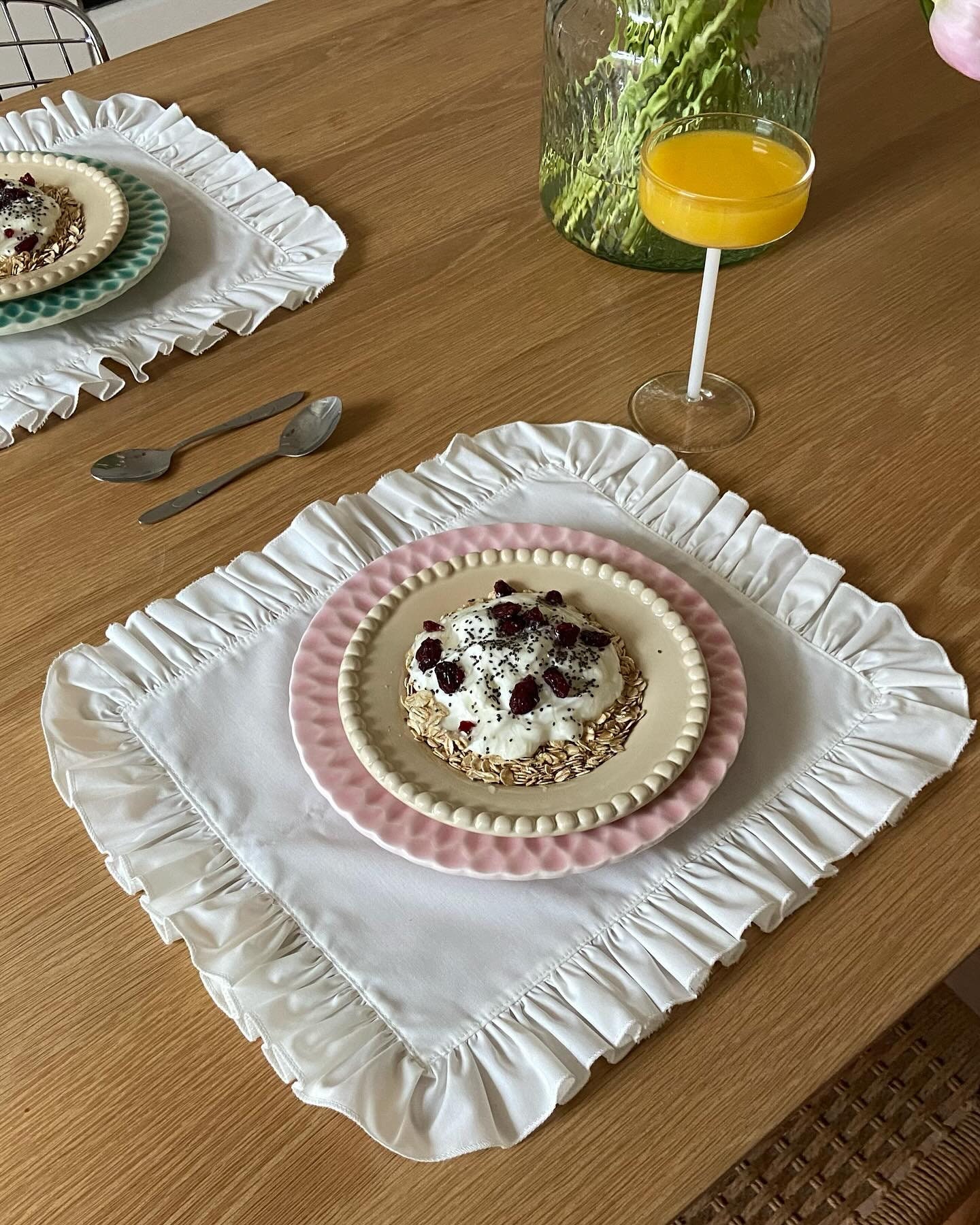 Pinterest Aesthetic Ruffled White Cotton Placemats Set of 2-4-6-8-12 - Etsy