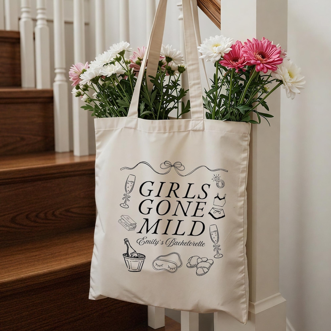 Girls Gone Mild Bachelorette Party Favor Tote Bag Spa Bachelorette ...