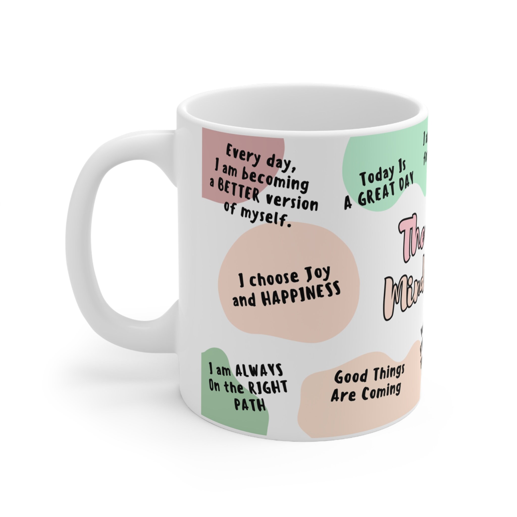 Positive Mindset Mug, Mental Health Awareness Daily Motivation Law of ...