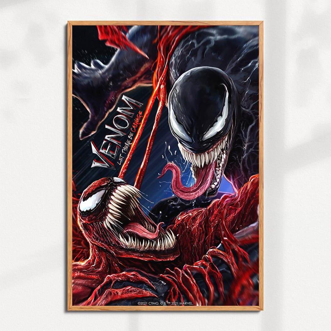 Venom Let There Be Carnage Movie Poster High Quality Canvas Print Wall ...