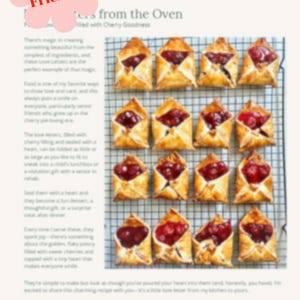BEST RECIPE | Cherry Love Letters Recipe | Printable A4 Baking Recipe ...