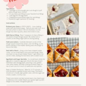 BEST RECIPE | Cherry Love Letters Recipe | Printable A4 Baking Recipe ...