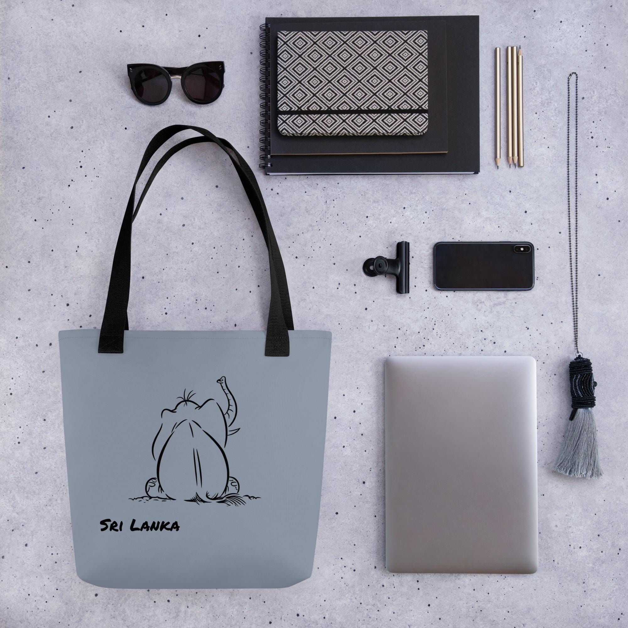 Sri Lankan Elephant Tote Bag: Cultural Gift for Travelers - Etsy