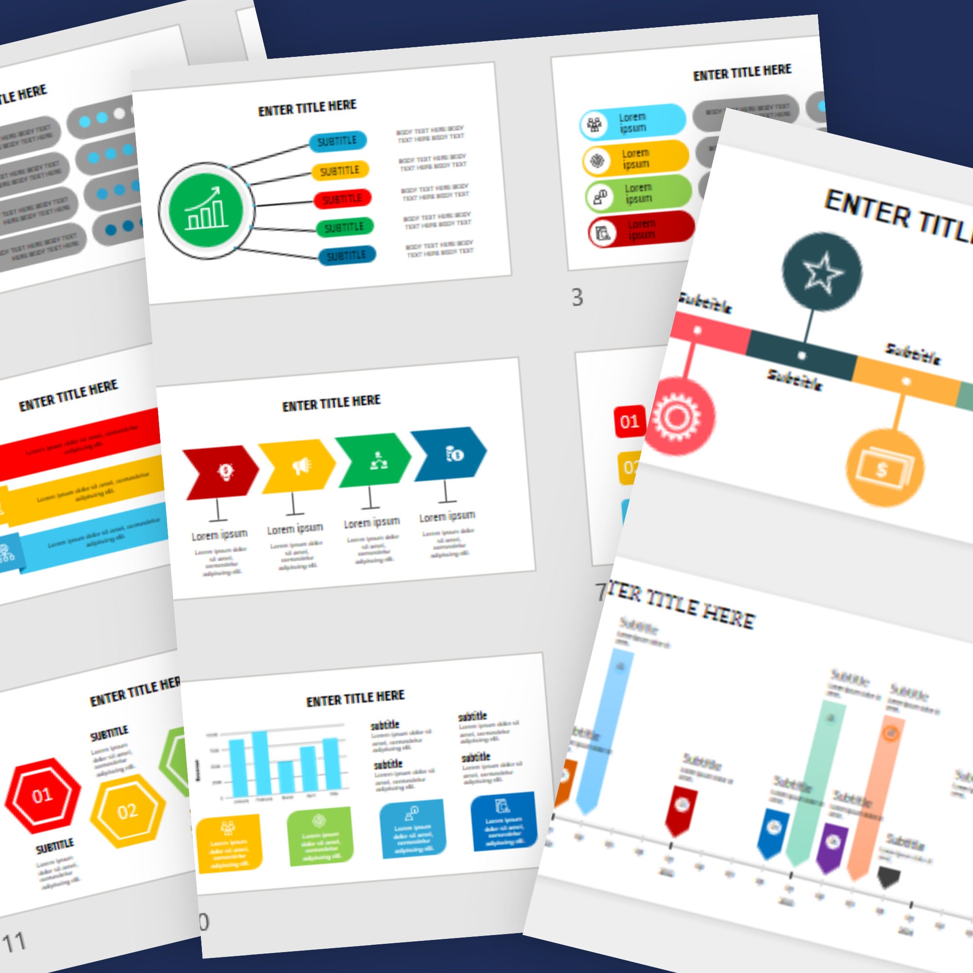 100 Infographics Powerpoint Template | Fully Editable Powerpoint ...