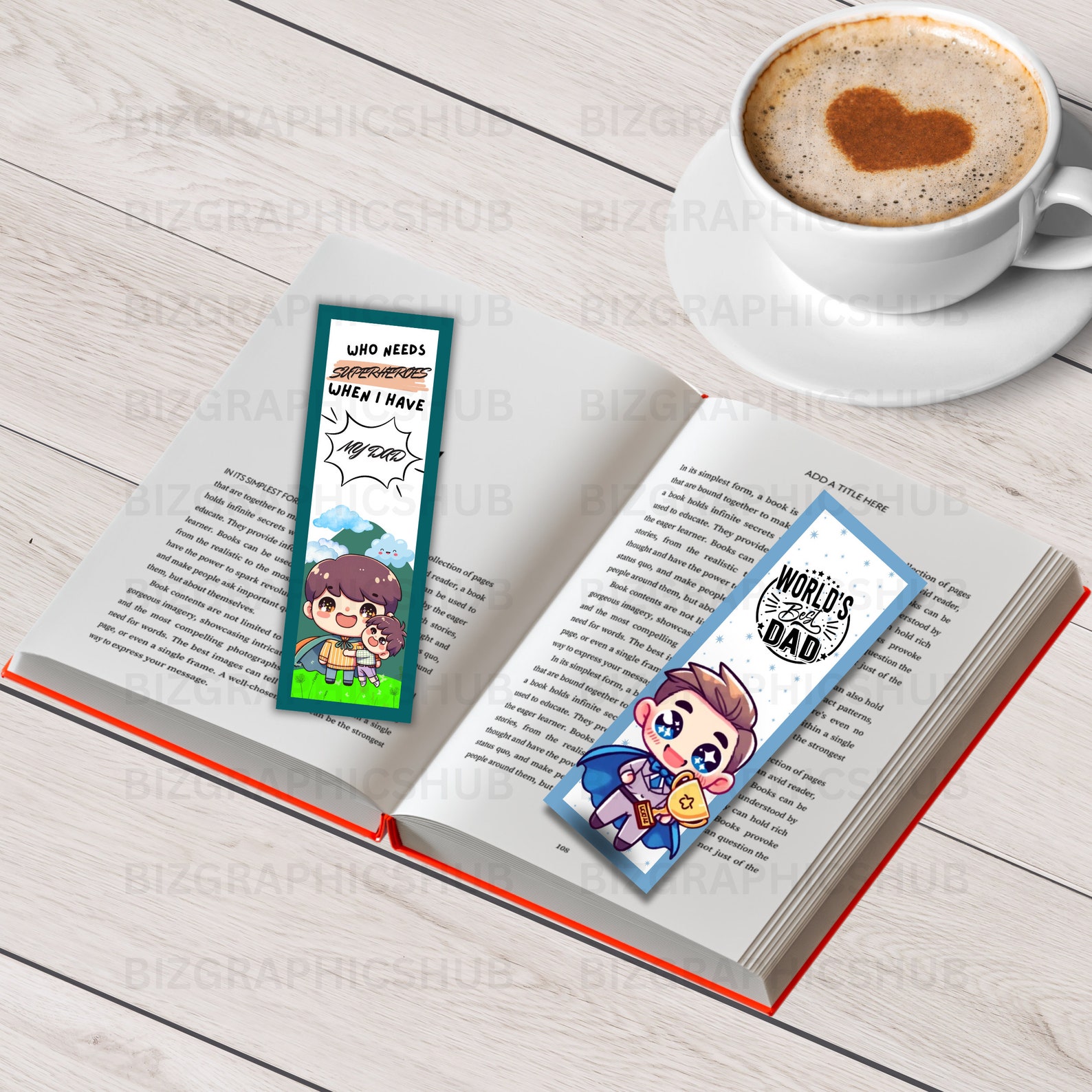 Father's Day Printable Bookmark, Digital Bookmark for Book Lovers ...