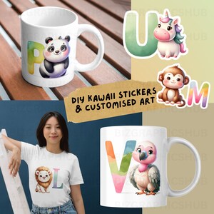 A-Z Kawaii Animals With Alphabet Clipart Collection - High-quality 26 ...