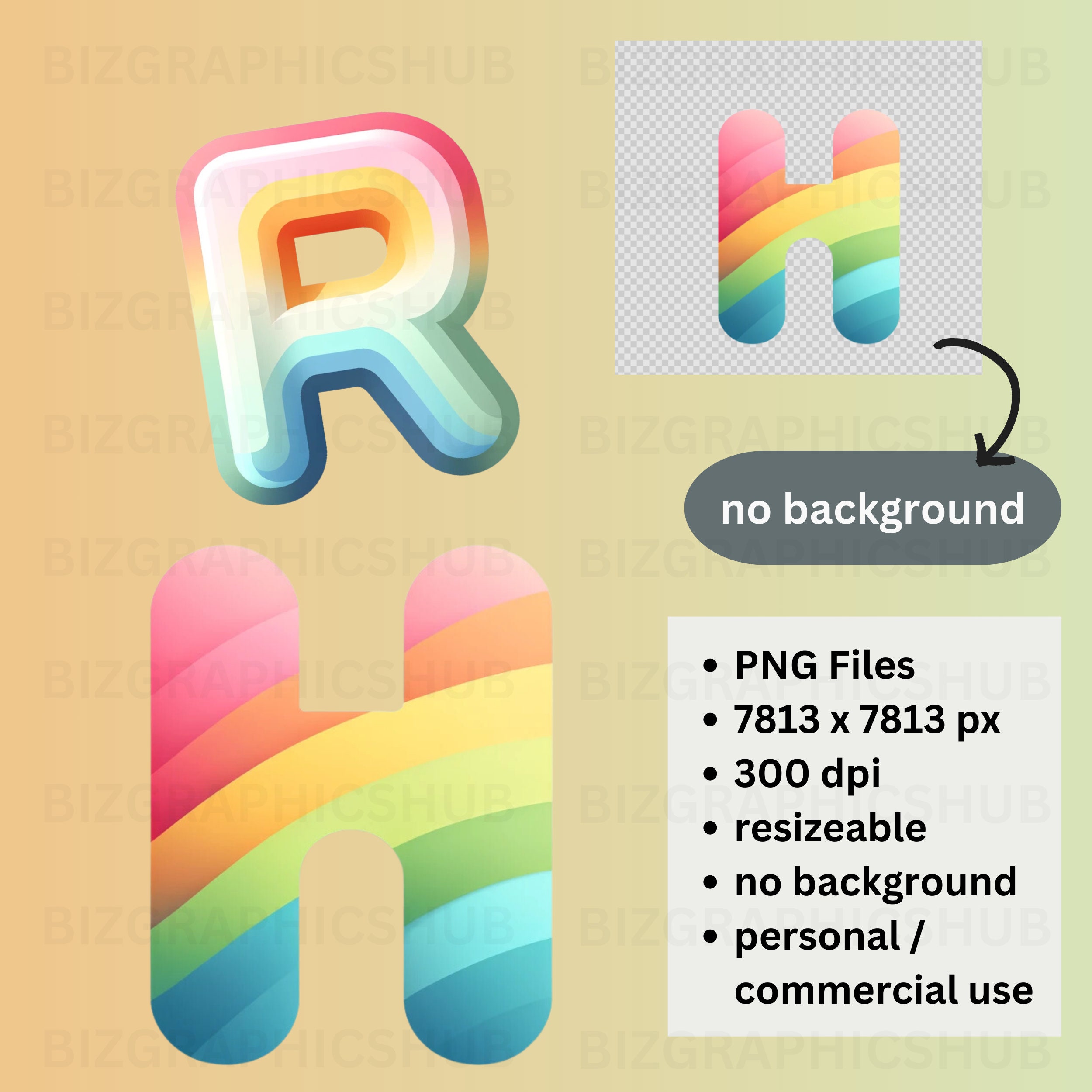 Rainbow Pastel Alphabet & Number Set - Digital Download for Crafts ...