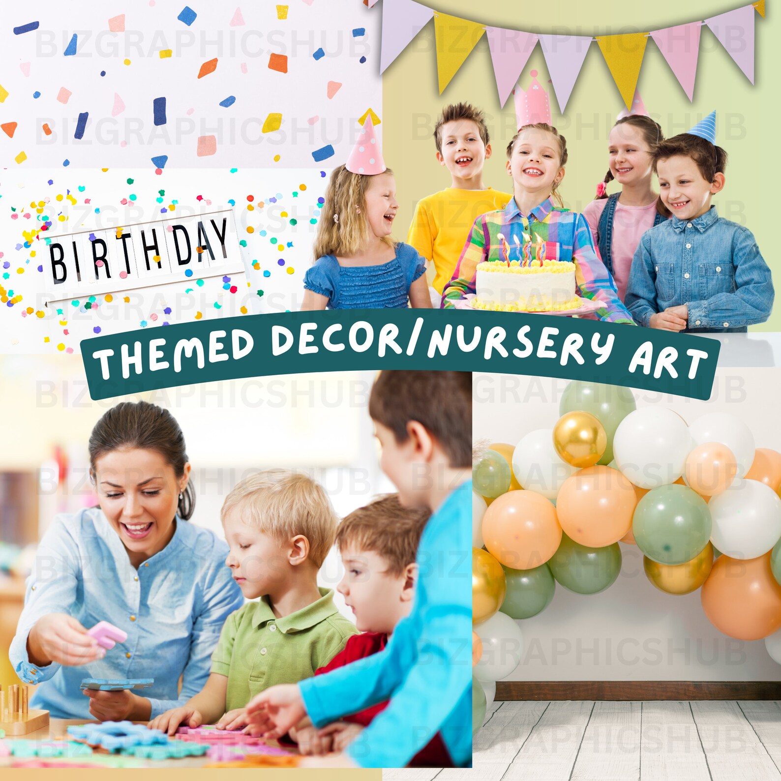 Kawaii Rainbow Pastel Birthday Party Clipart Set - 30 Cute Graphics ...