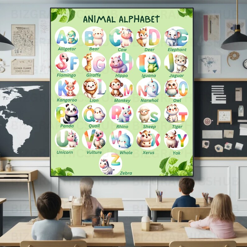 A-Z Kawaii Animals With Alphabet Clipart Collection - High-quality 26 ...