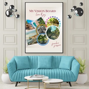 Dream Life Vision Board Kit Printable, Aesthetic Vision Board Template ...