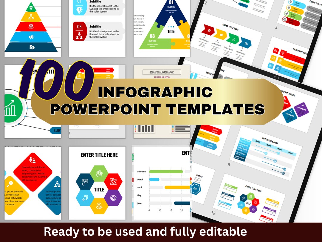 100 Infographics Powerpoint Template | Fully Editable Powerpoint ...