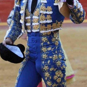 Bespoke Blue Matador Costume: Handmade Spanish Bullfighter Outfit - Etsy