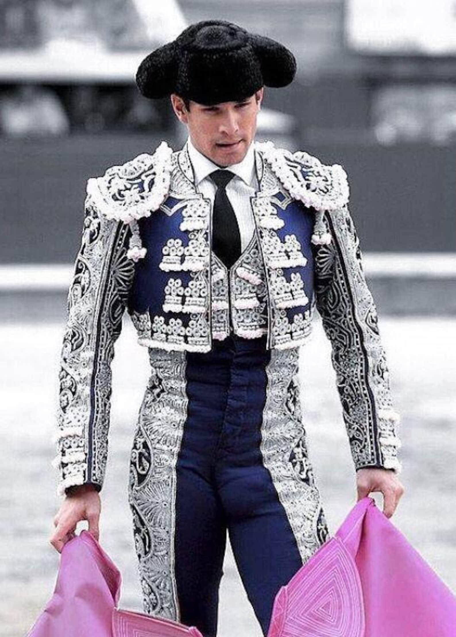 Custom Blue Velvet Matador Jacket – Embroidered Bullfighting Costume - Etsy