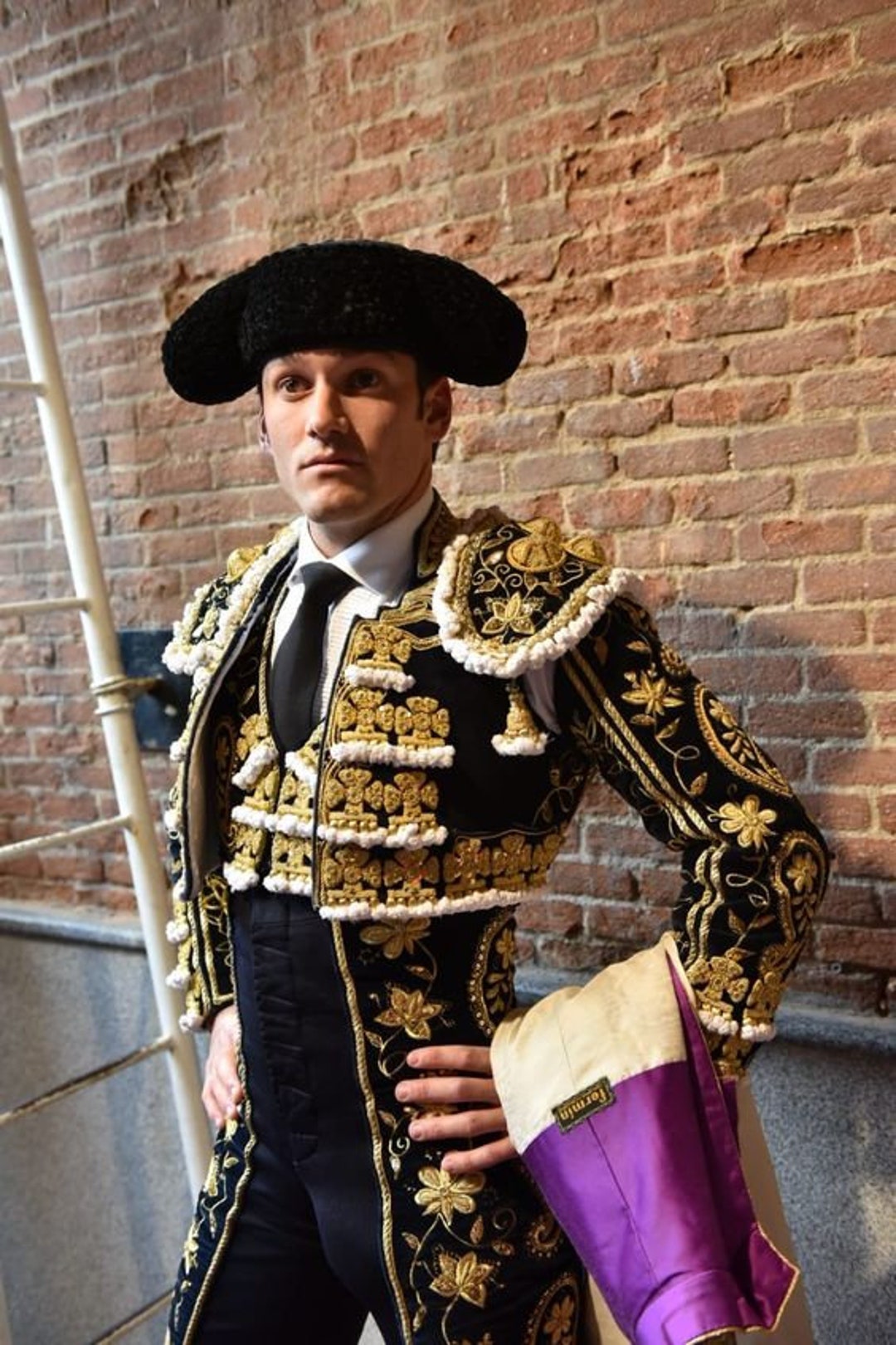 Men Custom Made Black Velvet Gold Embroidered Matador Jacket Bespoke ...