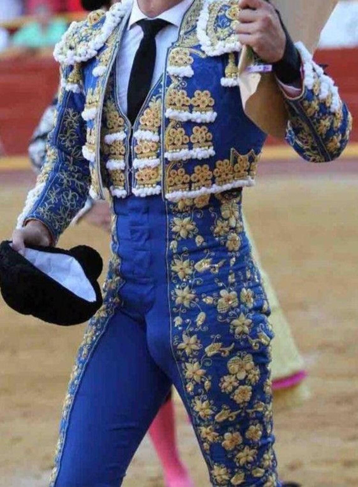 Customized Blue Matador Men's Bull Fighter Costume Spanish Bullfighter ...