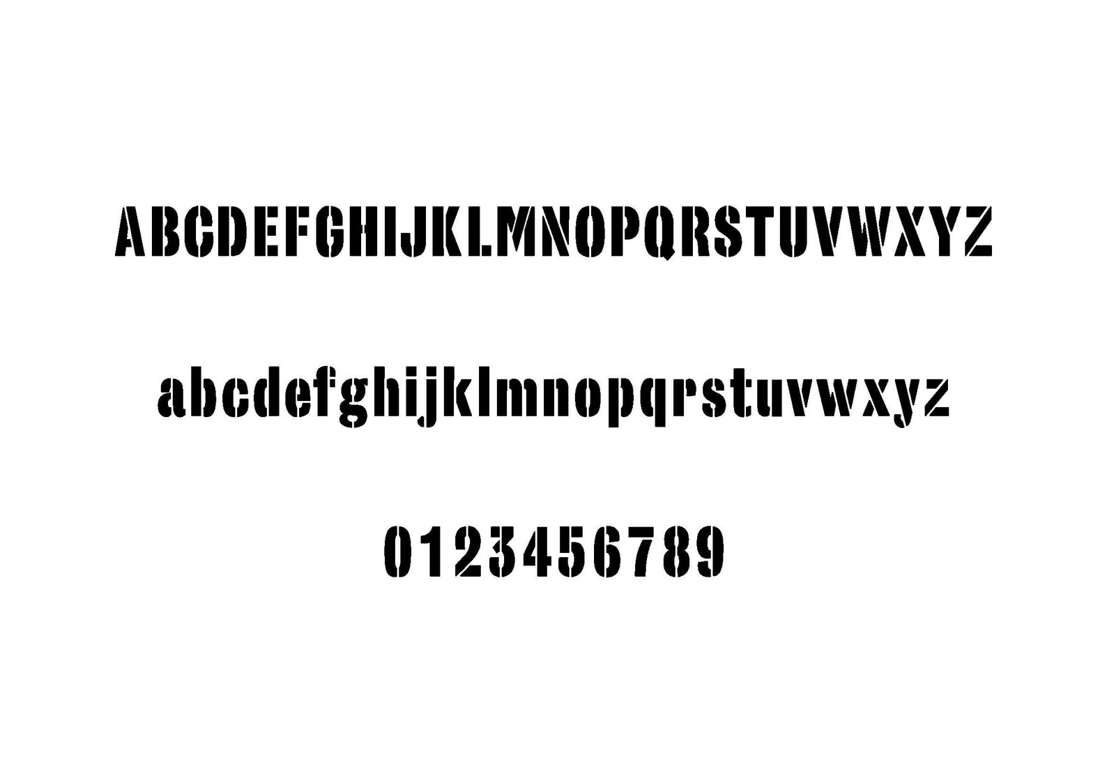 Stencil Font DXF: Laser & Plasma Cutting Alphabet (digital Download) - Etsy