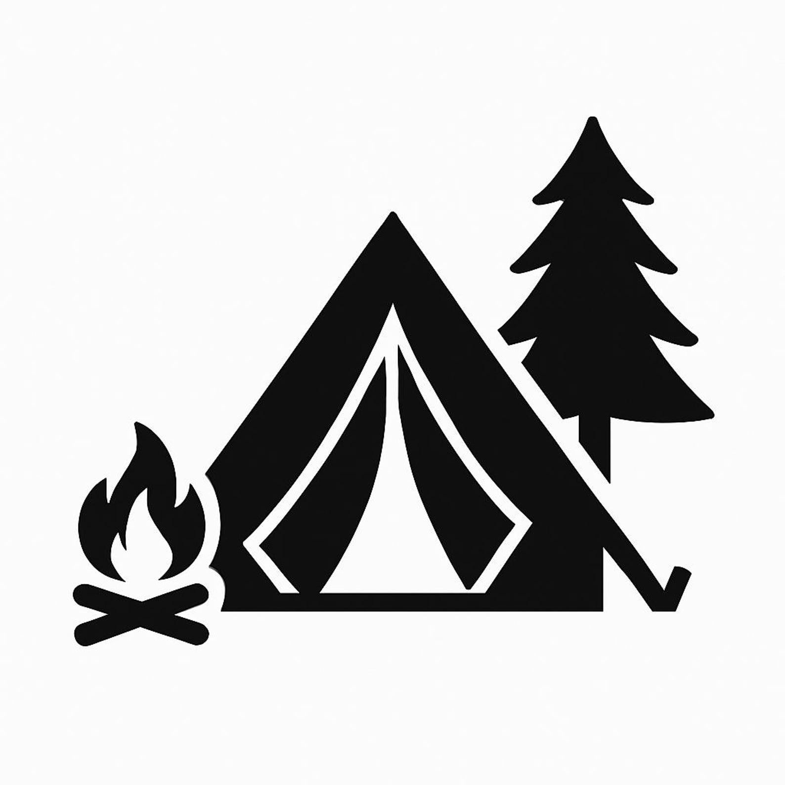 Camping Tent Silhouette - Dxf/svg/dwg/png | Plasma Cut | Laser Cut ...