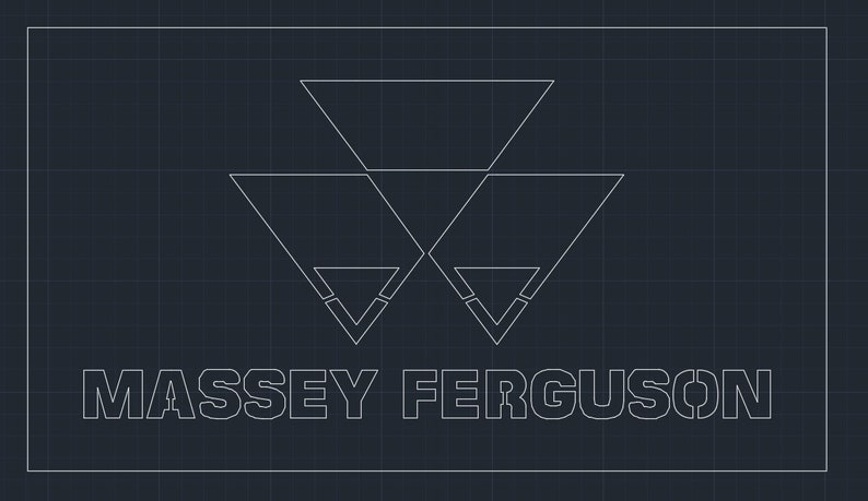 Massey Ferguson Logo Dxf/dwg/nc - Etsy