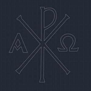 Chi Rho Alpha Omega Dwg/dxf/svg/pdf - Etsy