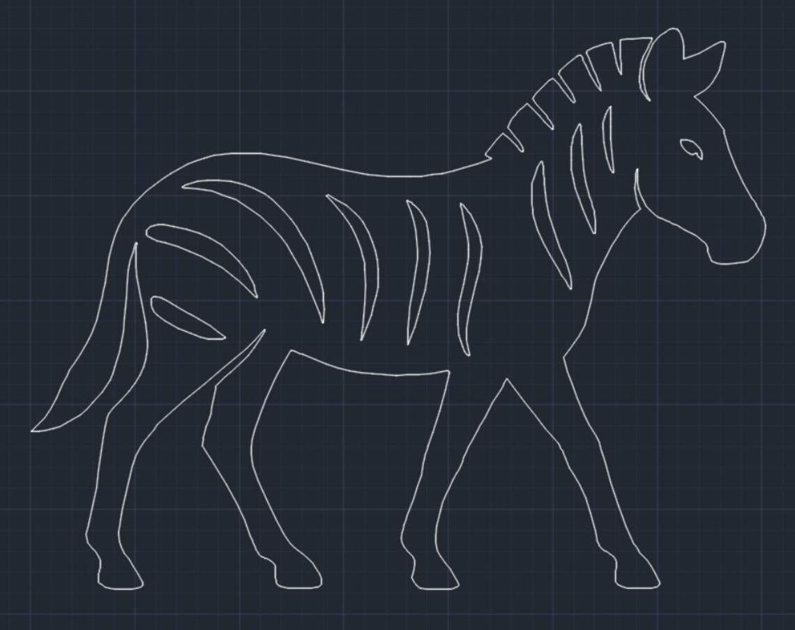 Zebra Silhouette - DXF SVG PNG Dwg - Etsy