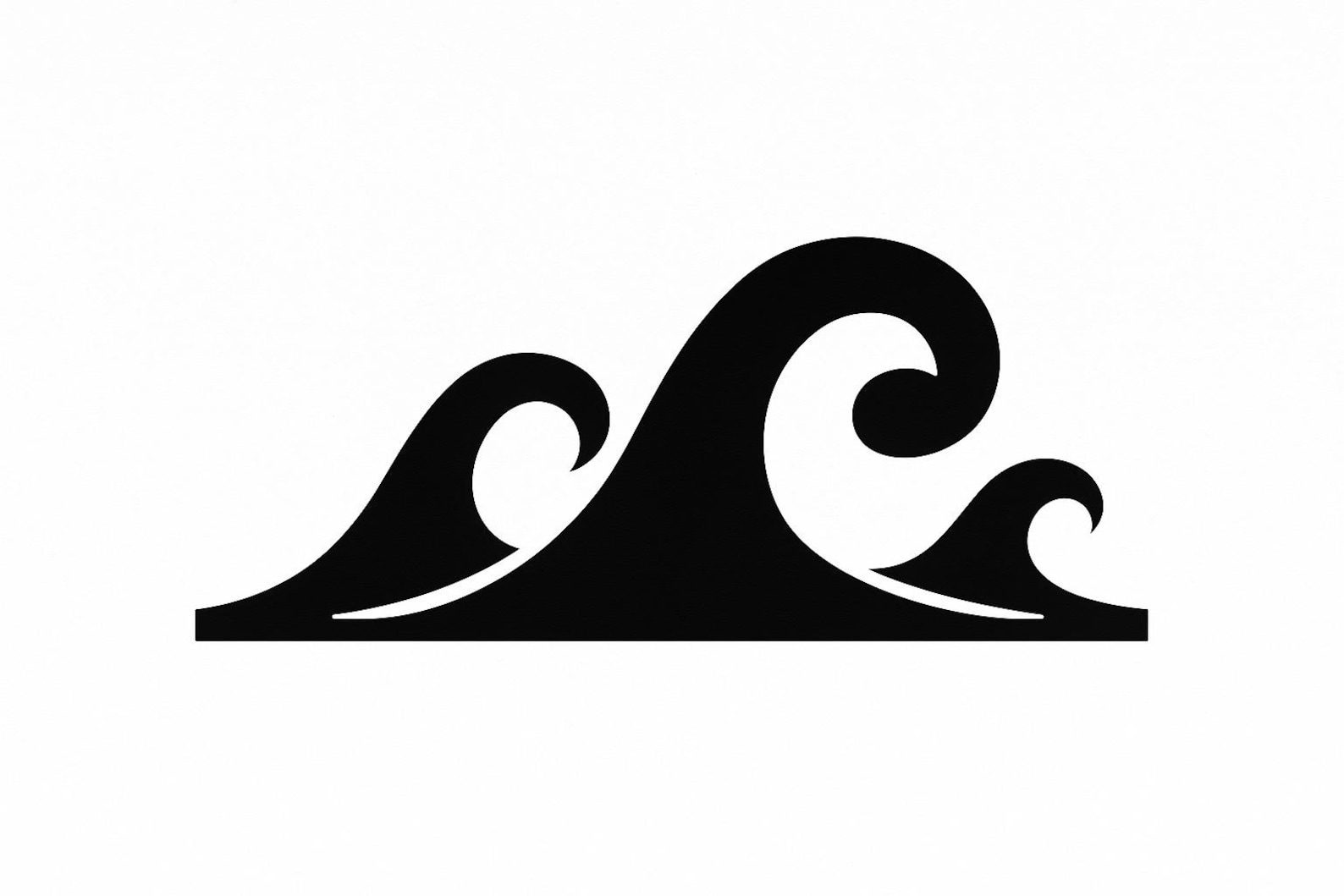 Waves Silhouette - DXF SVG PNG Dwg - Etsy