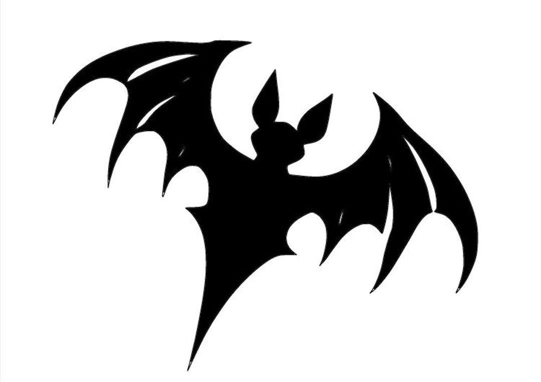 Halloween Bat Silhouette - DXF, DWG, SVG - Etsy