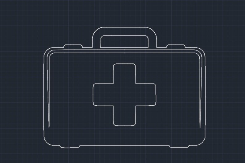 First Aid Kit Silhoutte - DXF SVG PNG Dwg - Etsy