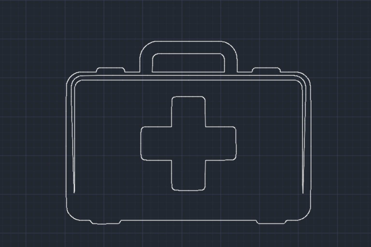 First Aid Kit Silhoutte - DXF SVG PNG Dwg - Etsy
