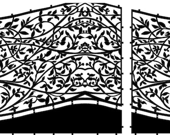 Laser Cut Gate Garden Gate Metal Art Digital Art Laser Cut Large Plasma ...