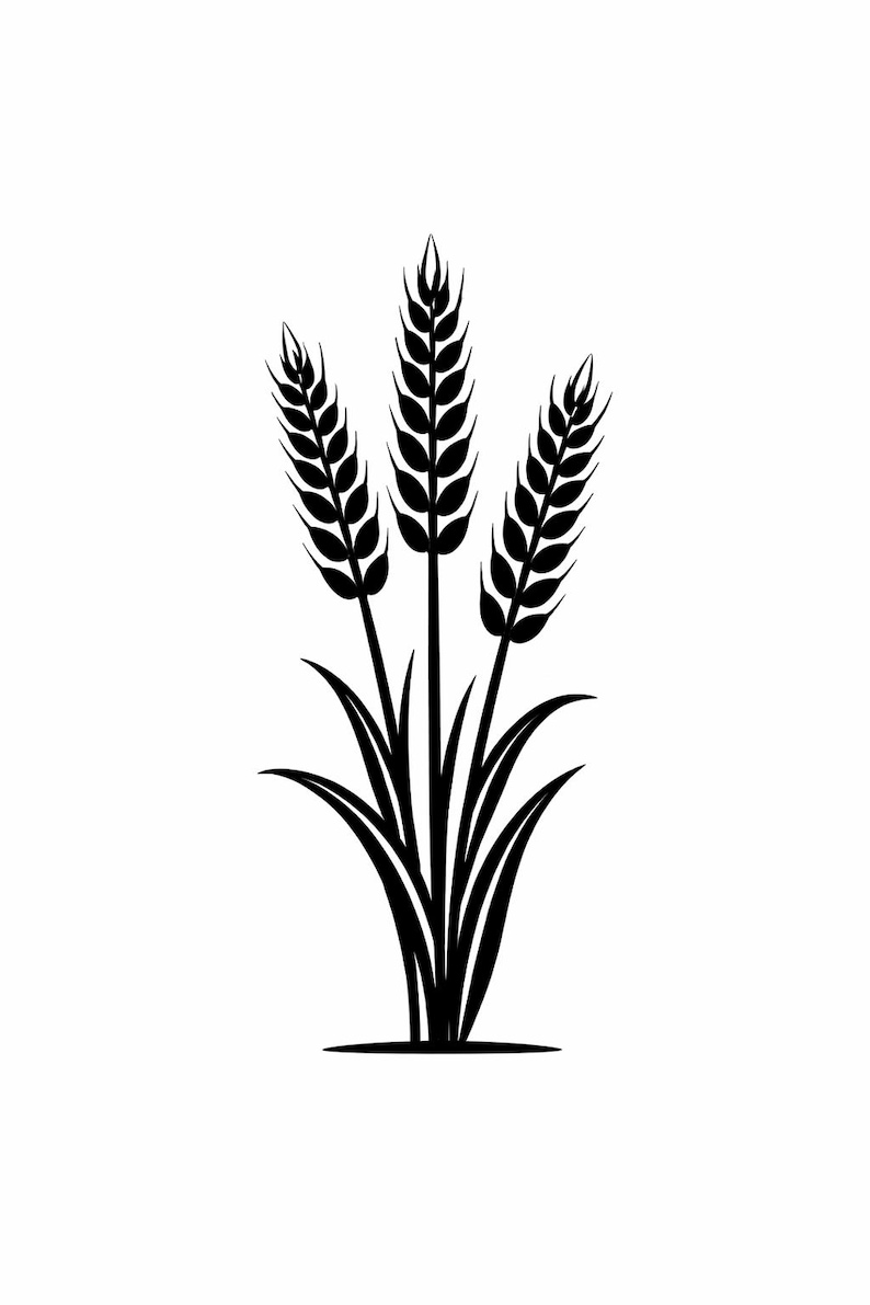 Wheat Silhouette - DXF SVG PNG Dwg - Etsy