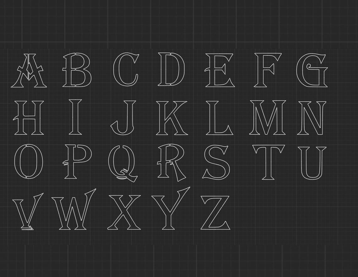 Algerian Font DXF: Laser & Plasma Cutting Letters (digital Files) - Etsy