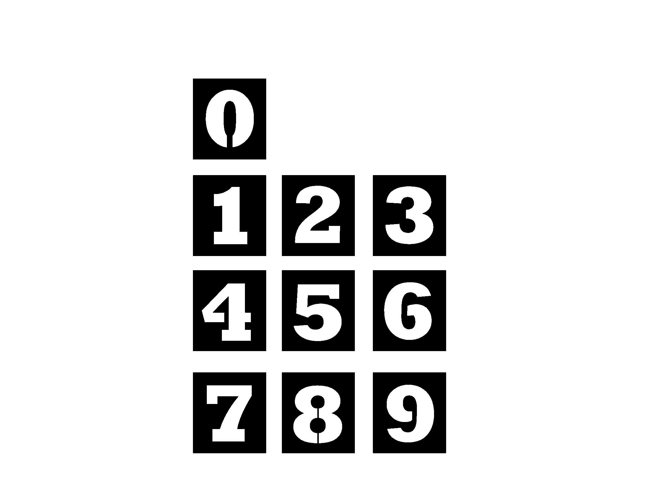 CNC Stencil Numbers: Plasma/laser Cut Ready (DXF/DWG) - Etsy