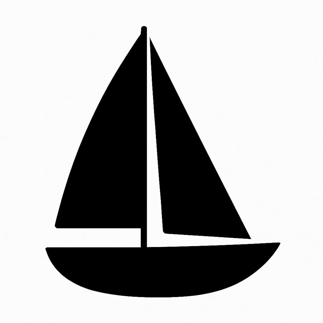 Sailboat Silhouette Dwg/dxf/svg/png - Etsy