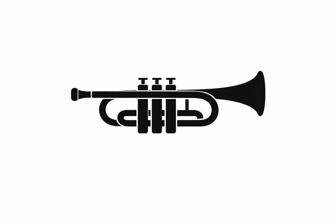 Trumpet Silhouette - DXF SVG PNG Dwg - Etsy