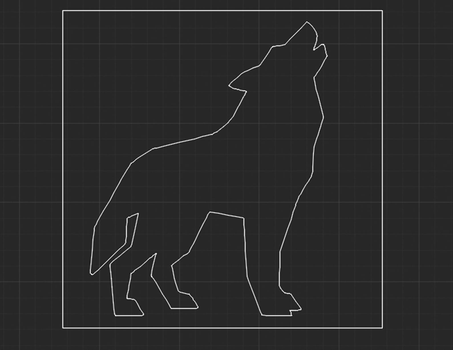 Geometric Wolf - DXF/DWG/SVG - Etsy