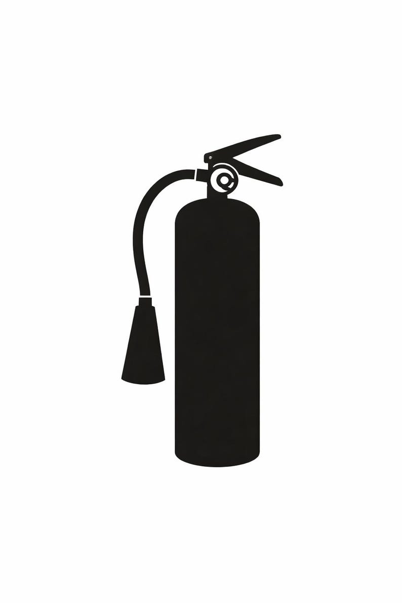 Fire Extinguisher Silhouette - DXF SVG PNG Dwg - Etsy