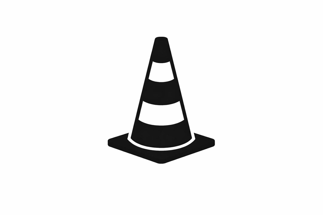 Traffic Cone Silhouette - DXF SVG PNG Dwg - Etsy