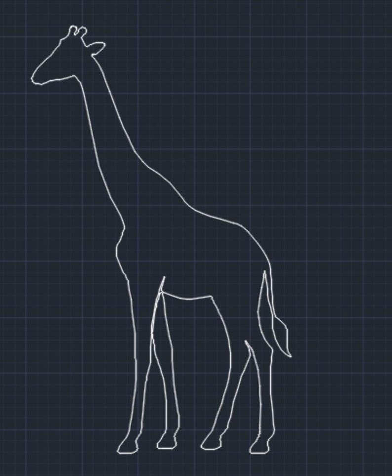 Giraffe Silhouette - DXF SVG PNG Dwg - Etsy